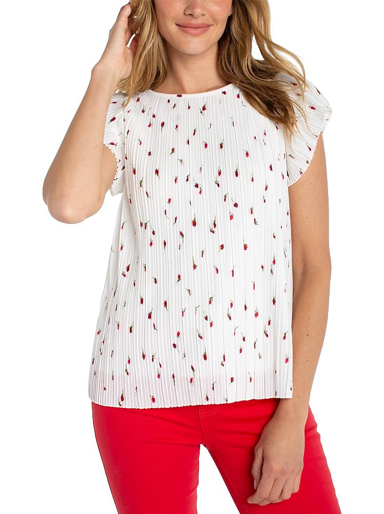LIVERPOOL Knit Top with Flutter Sleeves